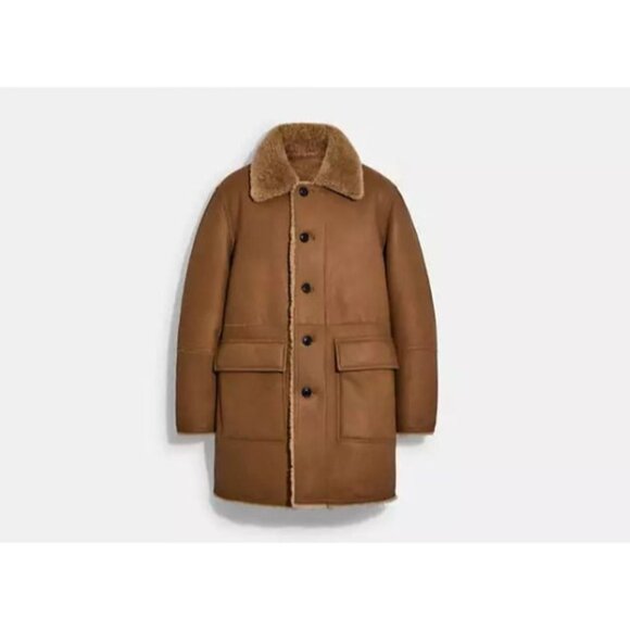 Coach | Jackets & Coats | Coach Reversible 0 Shearling Lamb Leather Coat Jacket Sz 54 2400 ...